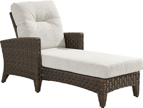 Mantra Brown Dark Wood Ash Beigegray Wicker Outdoor Chaise Rooms To Go