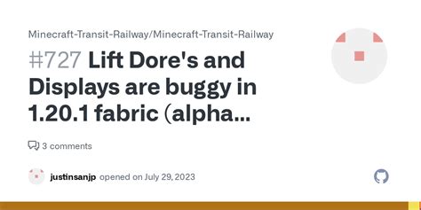 Lift Dore S And Displays Are Buggy In 1 20 1 Fabric Alpha Version Of