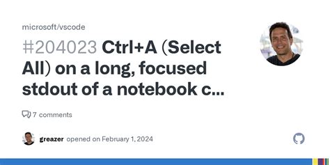 Ctrla Select All On A Long Focused Stdout Of A Notebook Cell Should