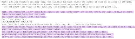 Solved Write A Helper Function Onehelp Only The Onehelp