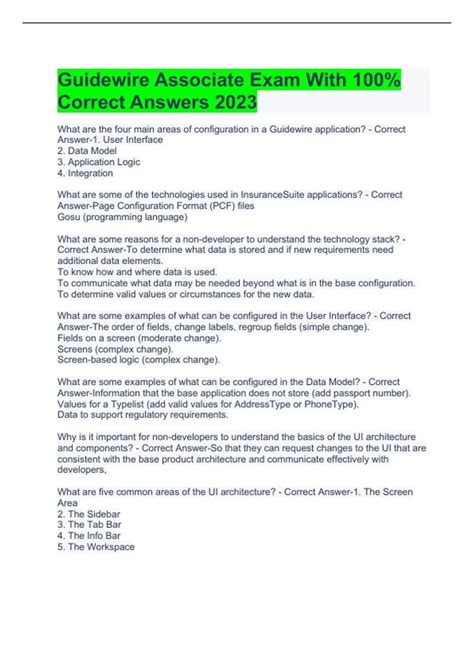 Package Deal For Guidewire Associate Exam With 100 Correct Answers 2023 Stuvia Us