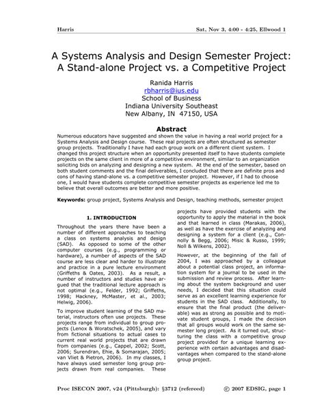 Pdf A Systems Analysis And Design Semester Project A Stand Alone