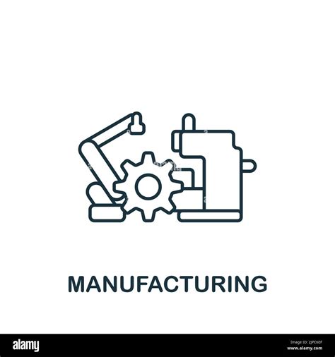 Manufacturing Icon Line Simple Industry 4 0 Icon For Templates Web Design And Infographics