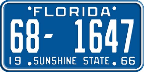 Buy 1966 Florida License Plate Custom 1966 Florida License Plate