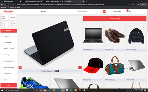 Github Codebro01javascript Complete Shopping Cart Project Made With