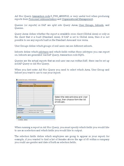 Sap Ad Hoc Query Download Free Pdf Parameter Computer Programming