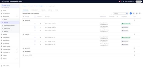 Filebox Versions And Tags Datarails