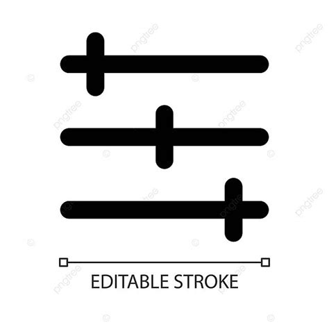 Configuration Options White Linear Ui Icon Button Outline Pictogram Vector Button Outline
