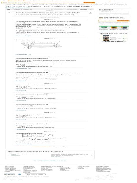 Solved Refer To Problem 84 Using The Flow Net Drawn Calcula