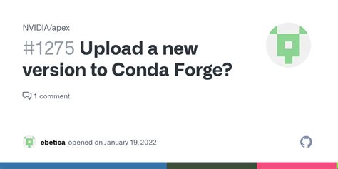 Upload A New Version To Conda Forge · Issue 1275 · Nvidiaapex · Github