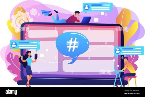 Microblog Platform Concept Vector Illustration Stock Vector Image And Art Alamy