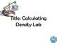 Lab Calculating Density By Travis Terry TPT