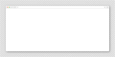 Transparent Browser Window Website Mockup Frame Vector Image