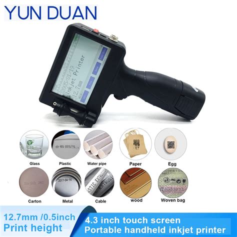 터치 휴대용 잉크젯 프린터 레이저 코더 라벨 인쇄기 Usb Qr 바코드 날짜 로고 127mm 고속 잉크 잉크젯 프린터 1