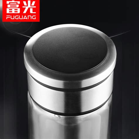 富光健牌玻璃杯便携茶叶杯子过滤男士双层隔热耐高温泡茶杯喝水杯 虎窝淘