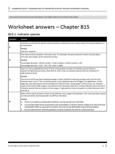 Igcse Ccsbio 2ed Tr Ws Answers 15 Pdf Deforestation Forests