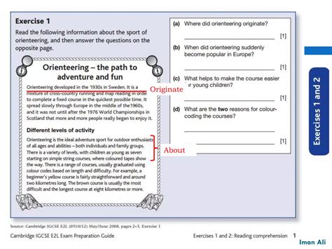 Igcse Esl Comprehension Guide Pptx