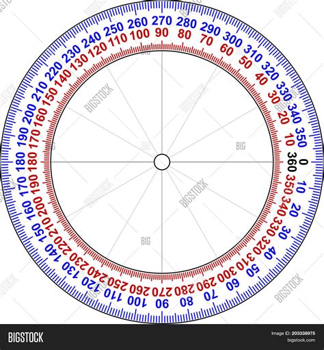 360 Degree Protractor Image And Photo Free Trial Bigstock