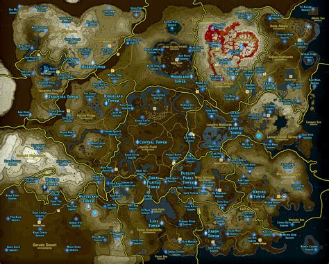 Zelda Breath Of The Wild Shrine Maps And Locations