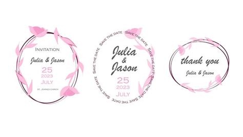 Premium Vector Floral Invitation Frames