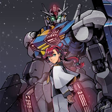 Suletta Mercury And Gundam Aerial Gundam And 1 More Drawn By Cosmo 5