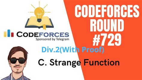 Codeforces Round 729 C Strange Functionwith Proof Explanation In Hindi Youtube