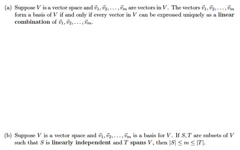Solved Suppose V Is A Vector Space And V V V M Chegg Com