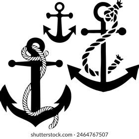 Anchor Rope Set Vector Stock Vector Royalty Free 2464767507 Shutterstock