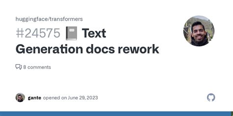 📓 text generation docs rework · issue 24575 · huggingface transformers