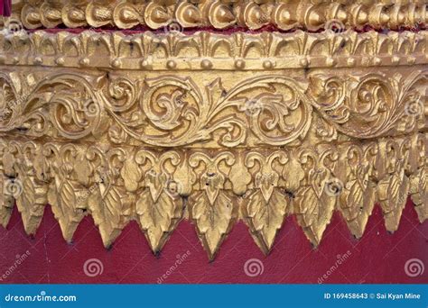 Myanmar Style Ornament Pattern Background Stock Image Image Of Royal