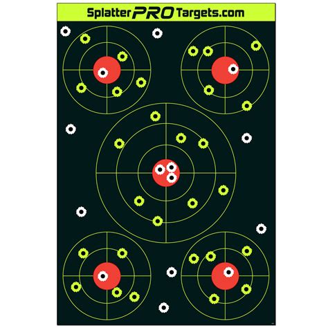 Bulk Seconds 12 X 18 Multi Bullseye Targets 500 Splatter Pro Targets