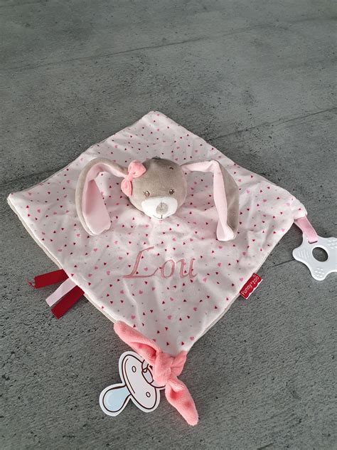 Doudou Lapin Personnalisé Mon Kdo Brodé