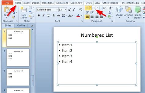How To Make A Numbered List In PowerPoint