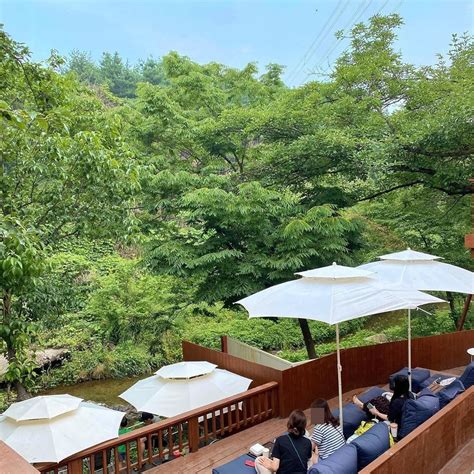 성남 분당 핫플레이스 미금역 20분거리에 있는 계곡 바로 옆에 카페라니 ‼️‼️ 장마도 끝났겠다