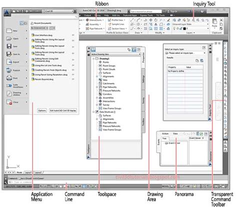 getting to know the civil 3d user interface autocad civil 3d tutorials