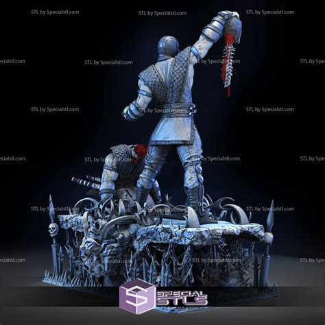 Sub Zero And Scorpion Stl Files Spine Rip Diorama 3d Printing Figurine Specialstl