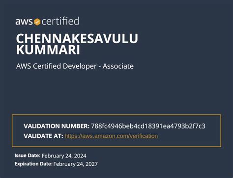 Aws Kesavkummari Awsdevops Awscertifieddeveloperassociatedvac02 Certification