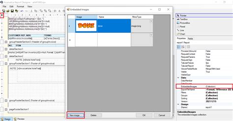 Embedded Clickable Image In The Report