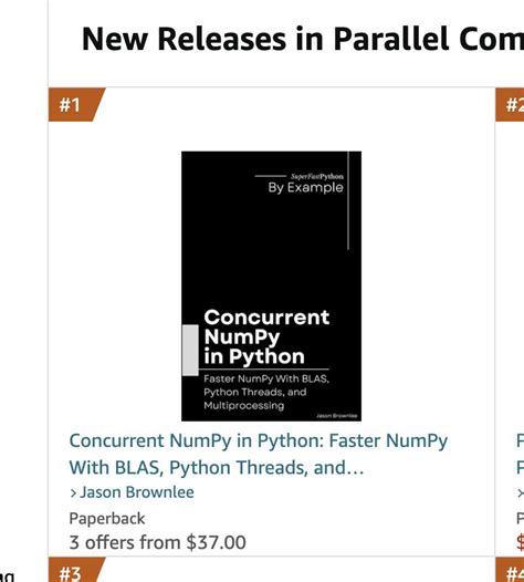 Jason Brownlee On Linkedin My New Book Concurrent Numpy In Python