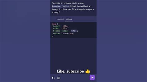 Day 51 Learn To Make An Image A Circle In Your Webpage Htmlcss Coding Programmingnew