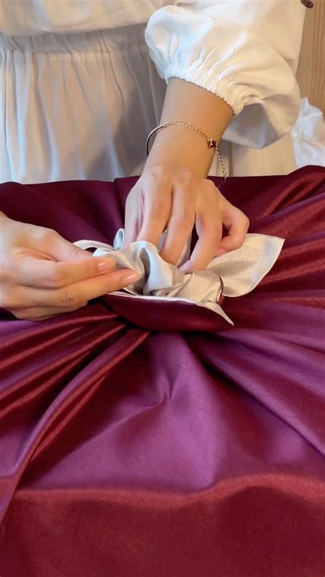 아름드리 선물포장 Areumdeuri 커다란 과일상자는 이렇게 보자기 포장해보세요 길이가 맞지 않아도 완성도 있게 포장할 수 있는 보자기 포장법 가로 55cm