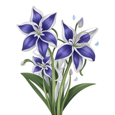 Premium Vector Blue Chionodoxa Flowers