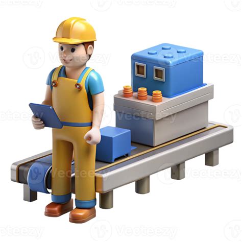 Impressive Rustic Manufacturing Assembly Line Workers Cutout Original