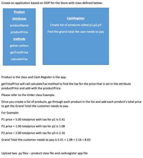 Solved Create An Application Based On Oop For The Store With