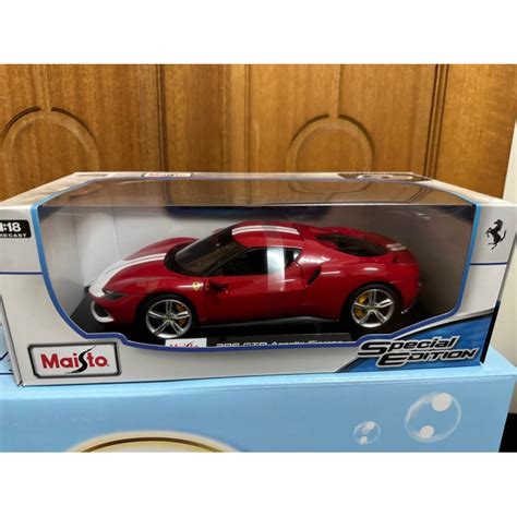118 收藏模型車 Maisto 296 Gtb Assgtto Fiorano 法拉利 跑車 賽車 紅色 好市多 蝦皮購物
