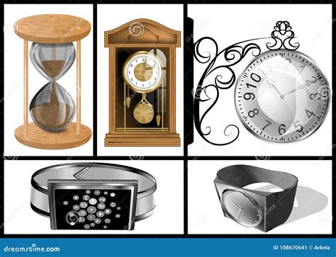 Diversos Tipos De Relojes Stock De Ilustración Ilustración De Marcar