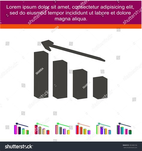 Arrow Bar Graph Vector Icon Stock Vector Royalty Free Shutterstock