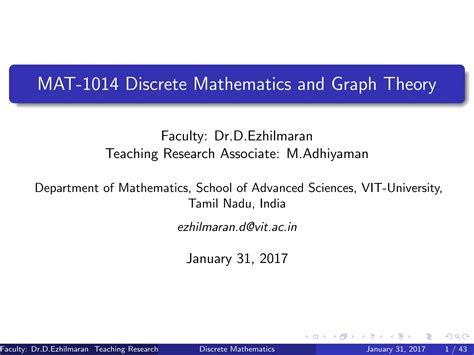 Module 1 Discrete Mathematics And Graph Theory Pdf Science