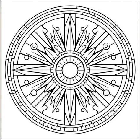 Premium Photo A Stained Glass Window With A Circular Design In The
