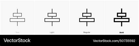 Align Center Icon Thin Light Regular And Bold Vector Image